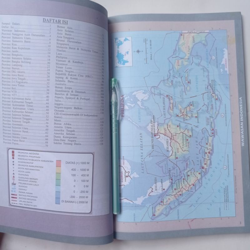 Jual Buku Peta Atlas Global ( Indonesia Dunia ) Edisi Lengkap | Shopee Indonesia