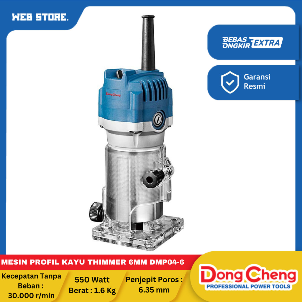 Jual Mesin Profil Kayu Trimmer Kayu Listrik 550 Watt 6mm DMP04-6 ...