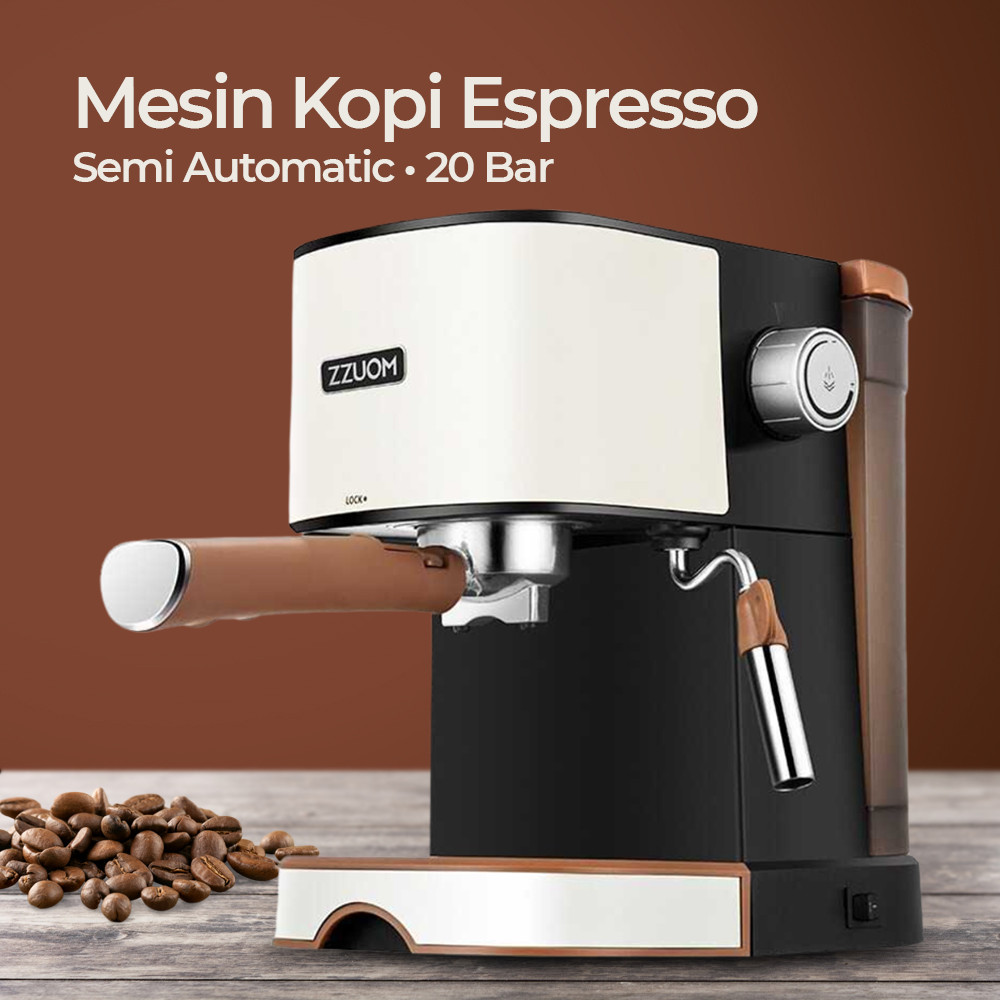 Jual ZZUOM Mesin Kopi Espresso Coffee Maker Frothing 20 Bar 850W 1L ...
