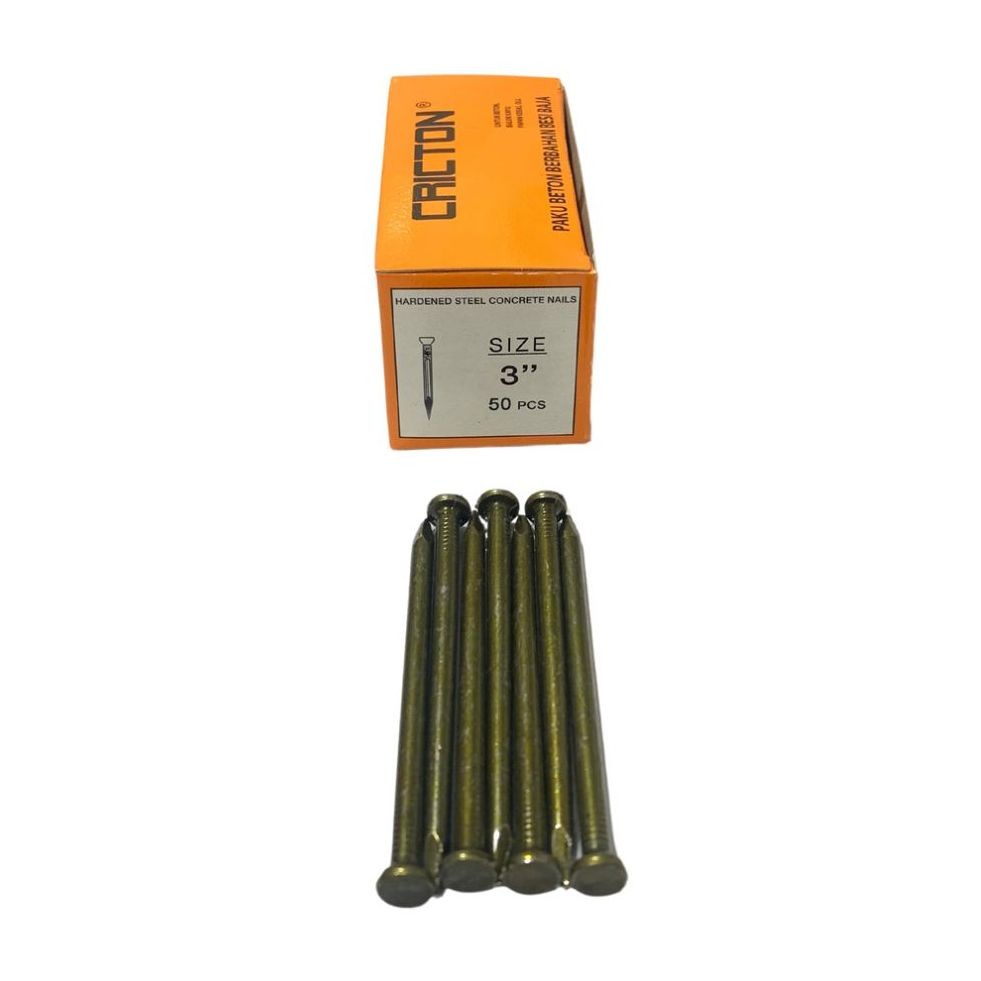 Jual Paku beton baja 3" model daiwa / Paku beton kuningan 3inch Kotakan ...