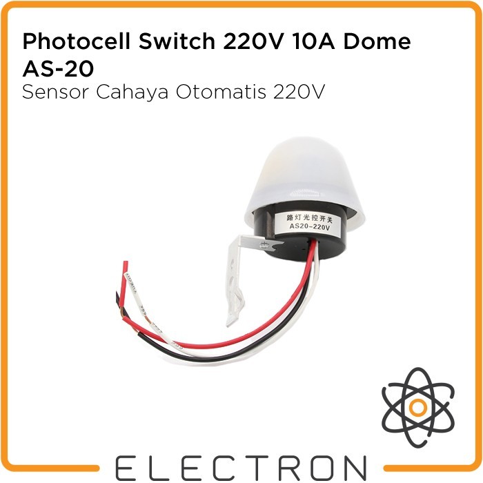 Jual Photocell Switch 220v 10a Dome As 20 Sensor Lampu Jalan Otomatis Ac Shopee Indonesia 