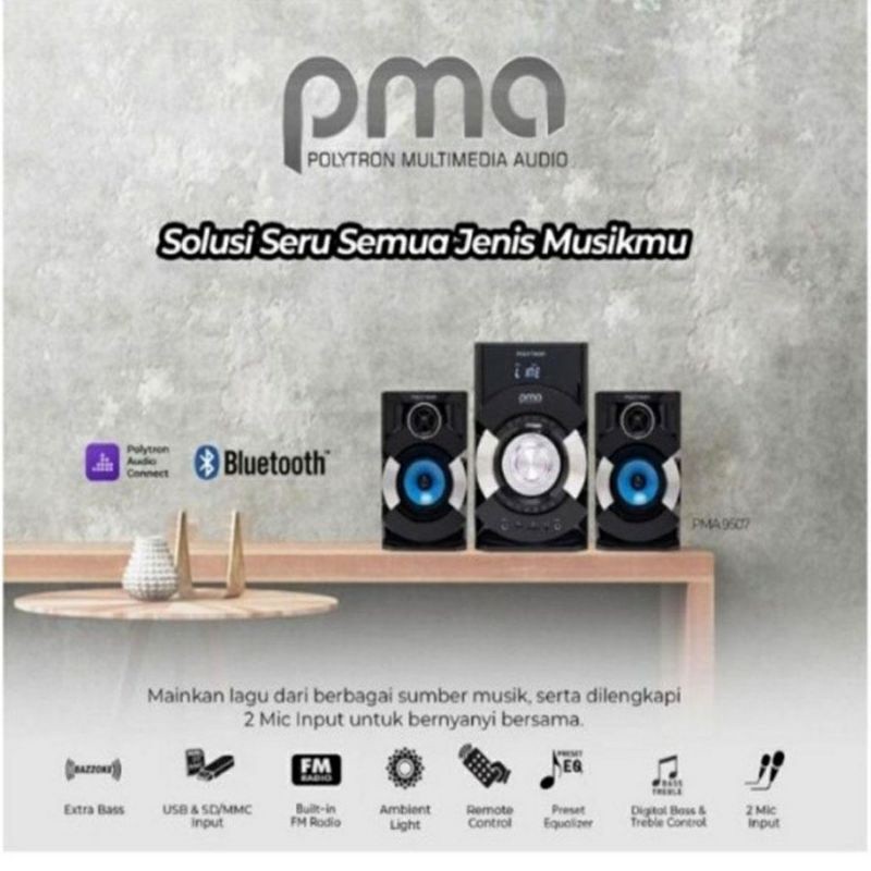 Jual Polytron Speaker Aktif Bluetooth PMA 9507 / PMA-9527 | Shopee ...