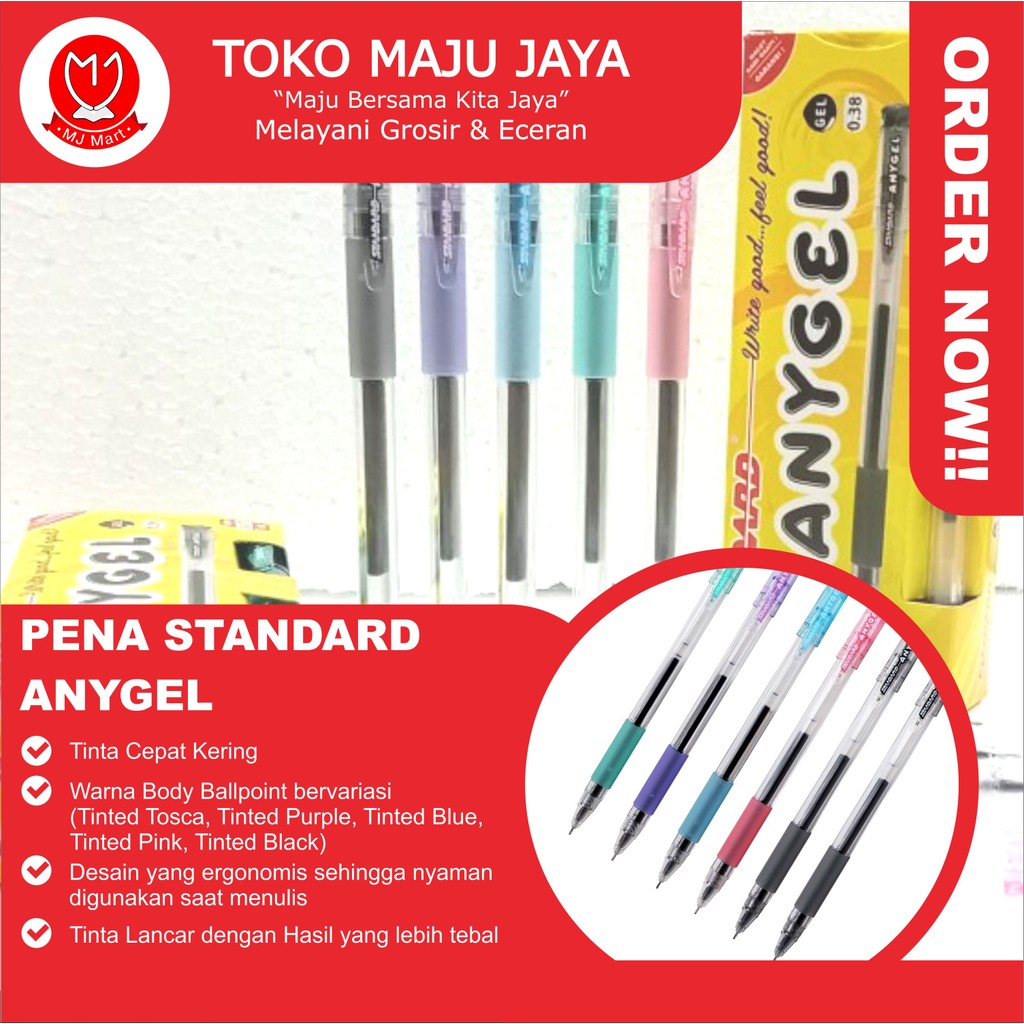 Jual PENA STANDARD ANYGEL HITAM (Pcs) | Shopee Indonesia