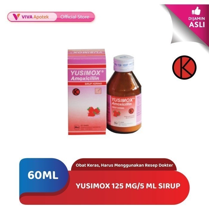 Jual Yusimox 125 mg/5 ml Sirup / Amoxicillin / Antibiotik (60 ml ...
