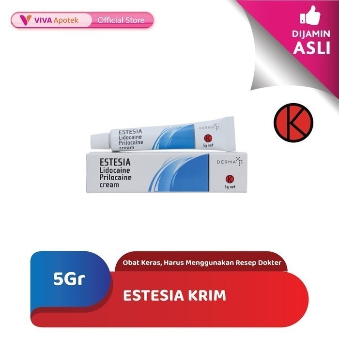 Jual Estesia Krim / Prilocaine / Lidocaine / Anestetik Lokal (5 Gram ...