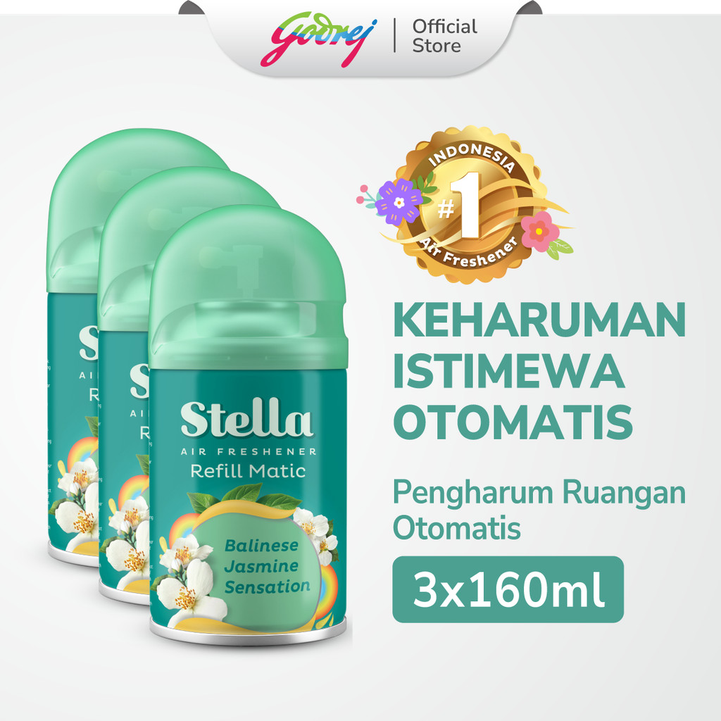 Jual Stella Refill Matic Balinese Jasmine Sensation 160ml x 3 - Pengharum Ruangan Otomatis ...