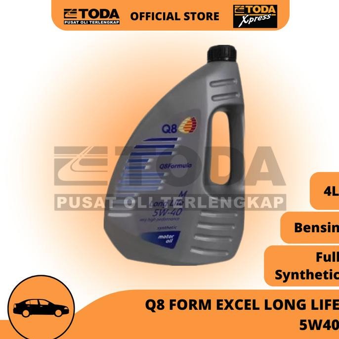 Jual Oli !! Q8 Formula Excel Long Life 5W40 Api Sn/Cf 4L Original Oli ...