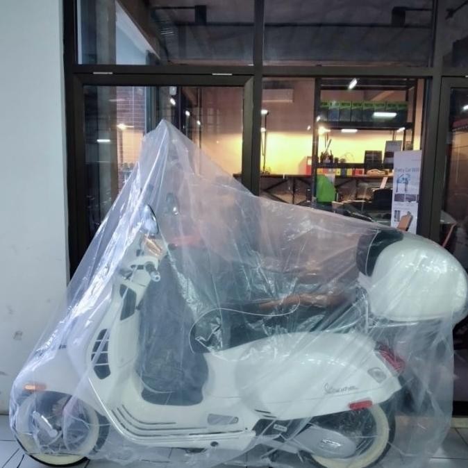 Jual COVER MOTOR TRANSPARAN VESPA GTS (CUSTOM WINDSHIELD & BOX ...