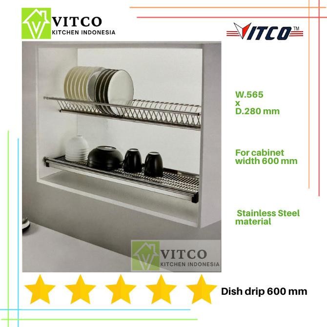 Jual VITCO Stainless Steel Dish Drip / Rak Piring & Gelas Cantik ...