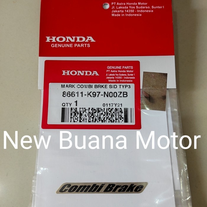 Jual Stiker Mark Combi Brake Sid Type 3 Gold New Pcx 150 Lokal 2018 ...