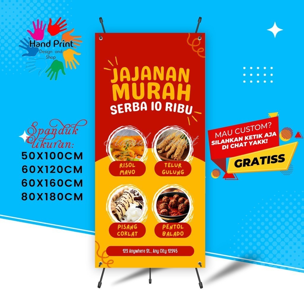Jual Cetak Spanduk Banner Jualan Risol Telur Gulung Pisang Coklat ...