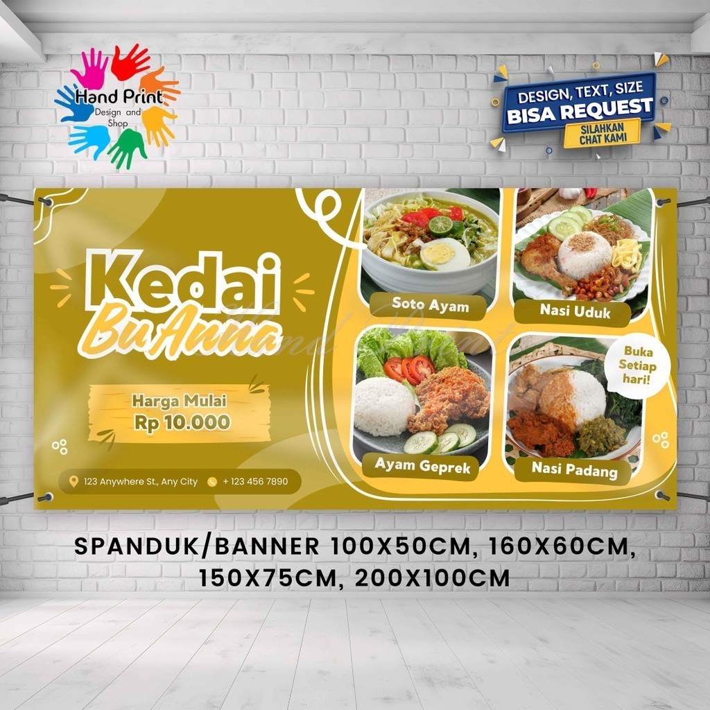 Jual Cetak Spanduk Banner Warung Makan Kedai Warteg MMT Spanduk Custom ...