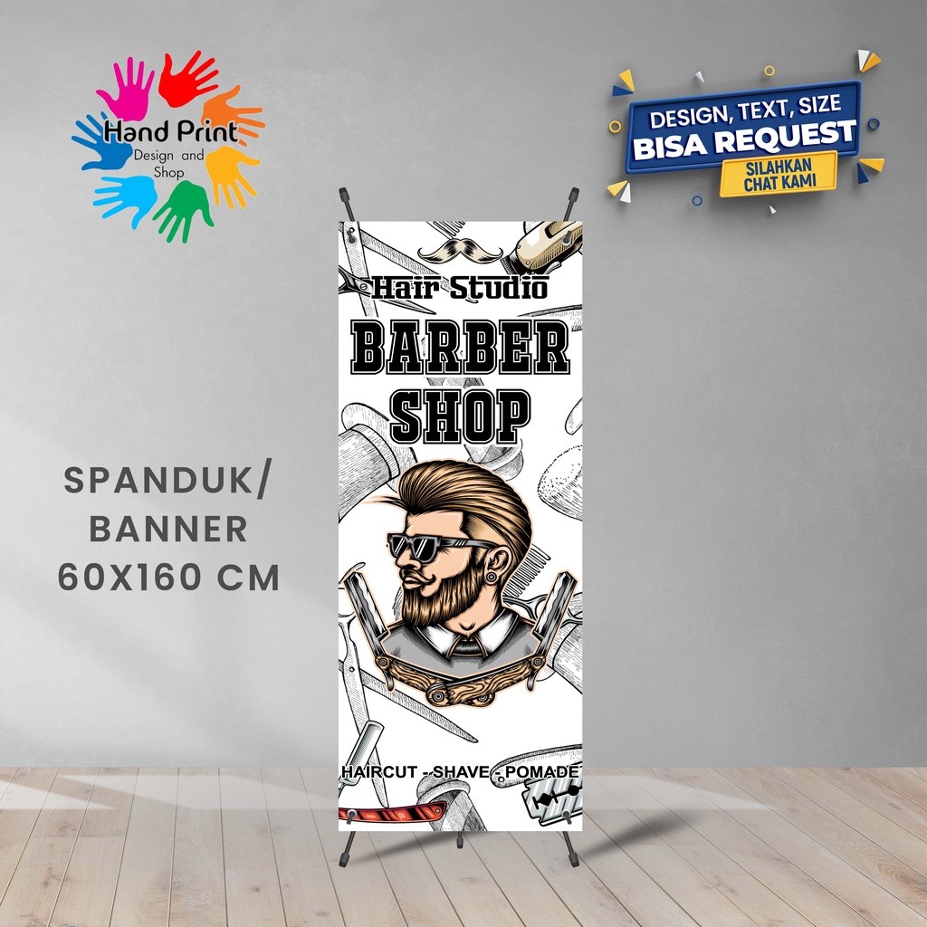 Jual Spanduk Banner Barbershop Pangkas Rambut Cukur Rambut Haircut ...