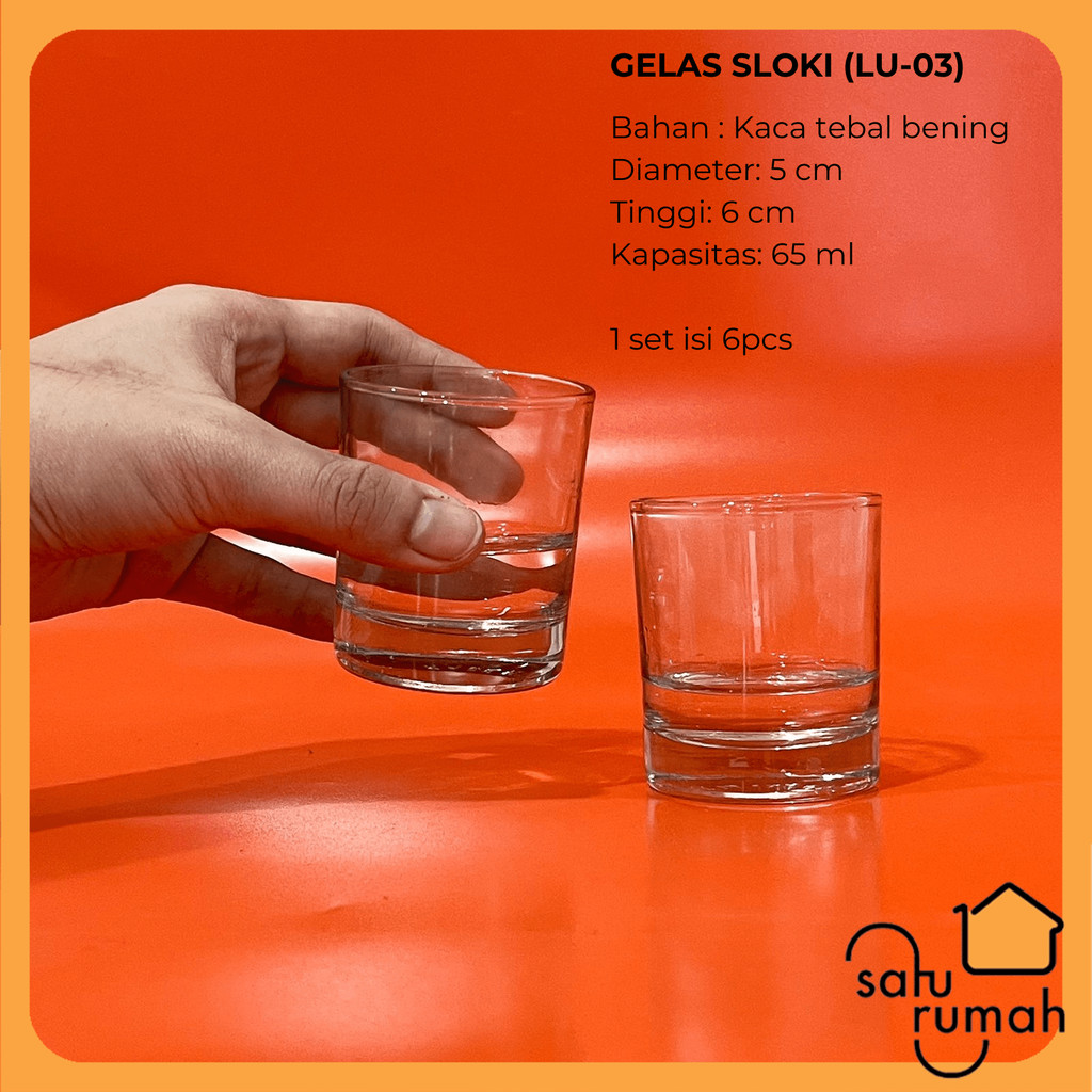 Jual 6PCS GELAS SLOKI (LU-03) KEDAUNG.SHOTS/WISKI/SOJU/SLOKI KOREA/GELAS SAUS/WADAH SAUS/GELAS ...