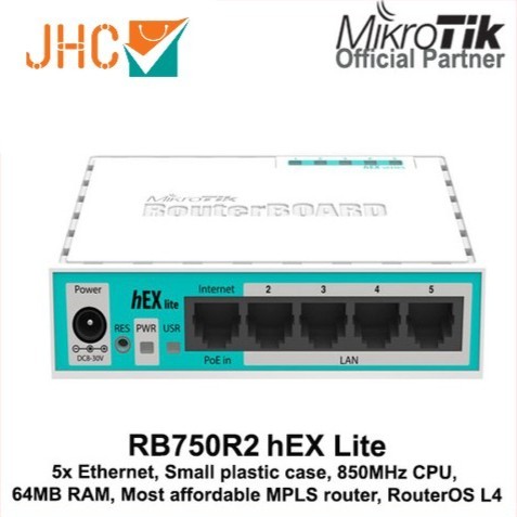 Jual MikroTik RB750R2 Router Indoor Routerboard RB750 r2 5 Port - hEX ...