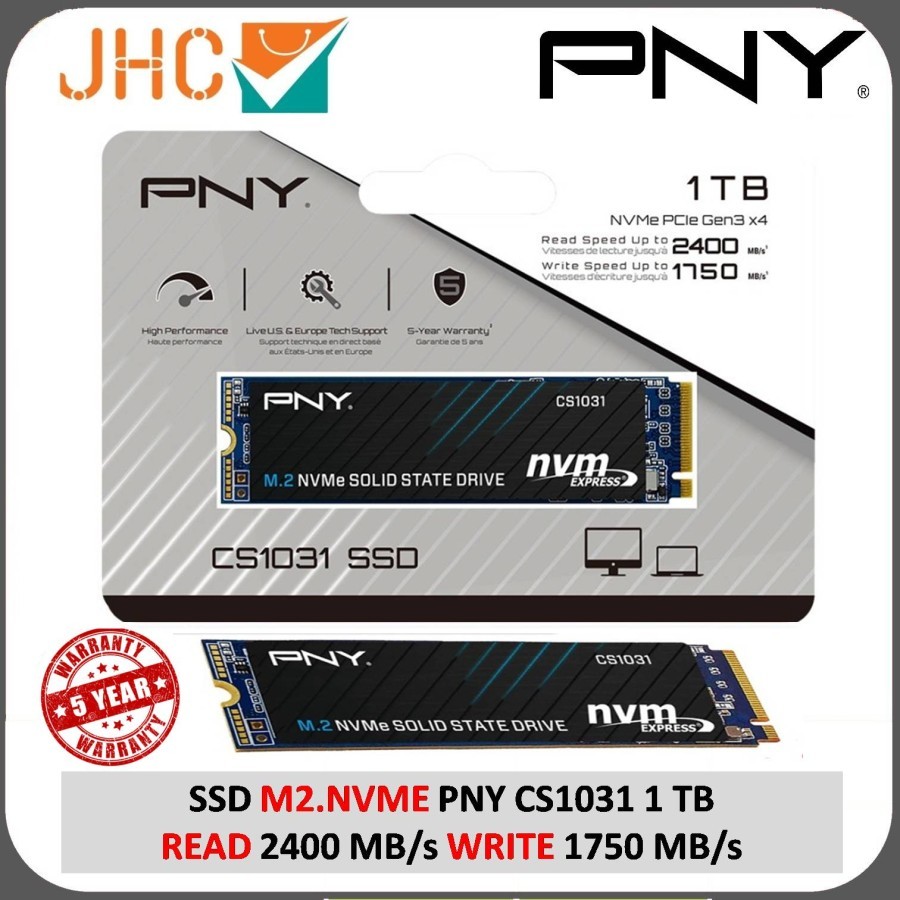 Jual SSD PNY CS1031 M.2 NVME 1TB 1 TB PCIE Gen 3x4 | Shopee Indonesia