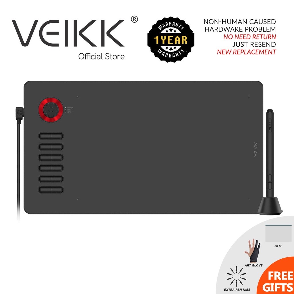 Jual VEIKK A15PRO Tablet Gambar Grafis Digital 8192 Level 290PPS dengan ...