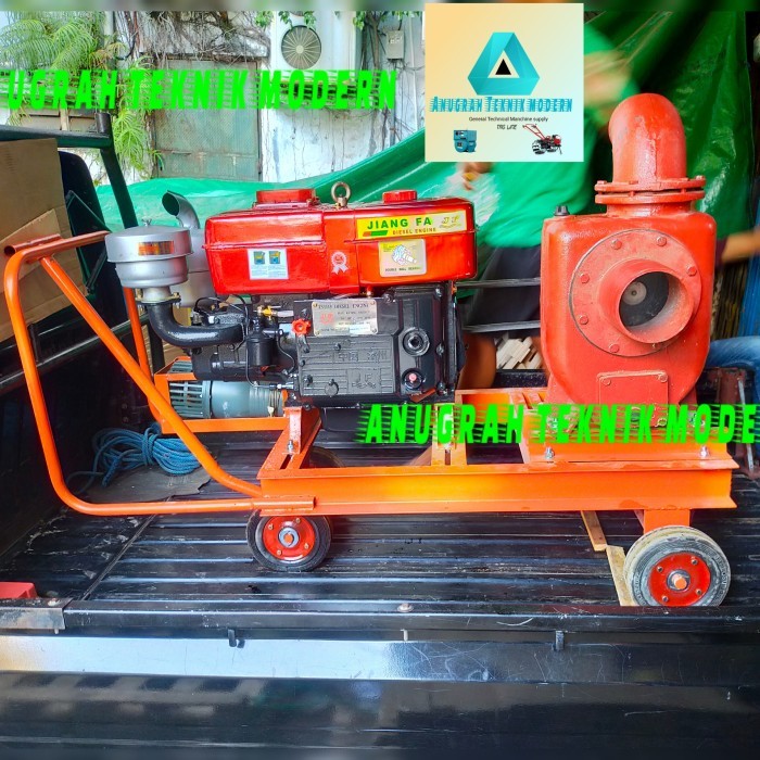 Jual Pompa air Diesel 6inch NS150 Jiangfa 24HP ZS1115 Sasis rangka roda ...