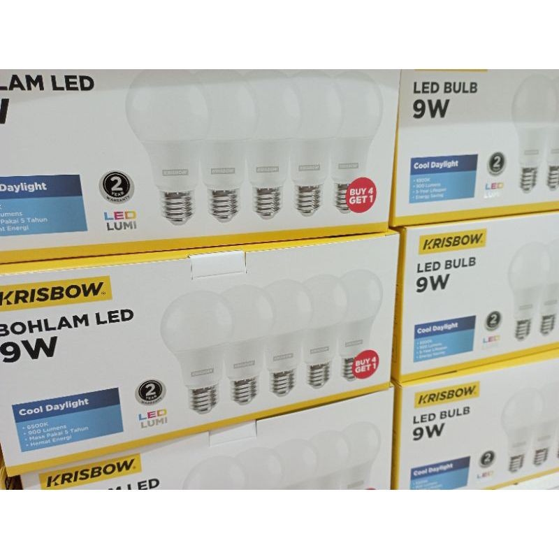Jual Lampu bohlam led 9 watt krisbow / ace krisbow set 5 pcs lumi / krisbow bulb led | Shopee ...