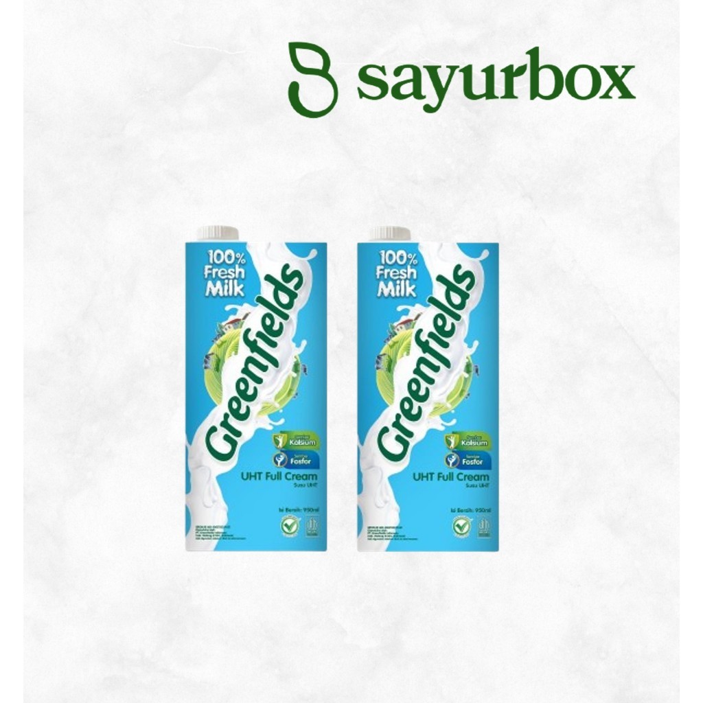 Jual Bundle - 2 x Greenfields Susu UHT Full Cream 950 ml - 1 liter ...