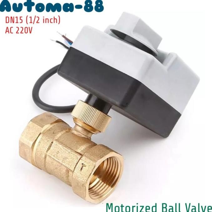 Jual Flow Control Motorized Electrical 220V Ball Valve 2 Way Dn15 1/2 ...