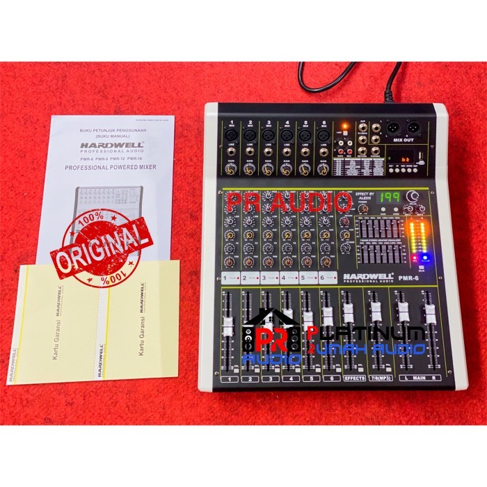 Jual Power Mixer Audio HARDWELL PMR6 PMR 6 ORIGINAL USB Bluetooth Recording | Shopee Indonesia