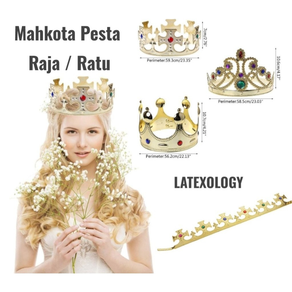 Jual Mahkota Pesta Raja / Ratu, Crown Party King / Queen - GOLD ...