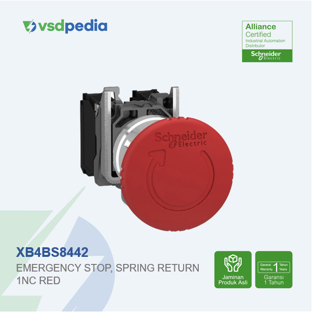 Jual Schneider D40 Emergency Stop Ttr Head Xb4Bs8442 | Shopee Indonesia