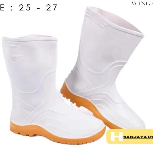 Jual Sepatu Apd Boots Sepatu Proyek Karet Pria Wing On 8899 Putih ...