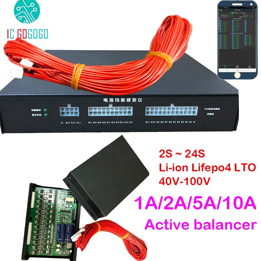 Jual 1A 2A Balance Lithium Battery Active Equalizer Bluetooth 2S ~ 24S BMS Li-ion Lifepo4 LTO JK ...