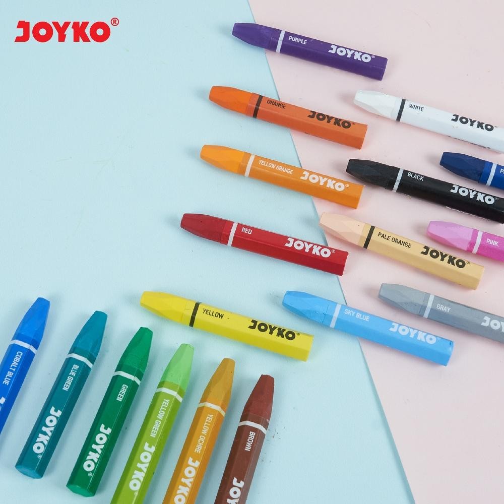 Jual Promo Joyko Oil Pastel Crayon 12 24 36 48 55 100 Colours Krayon ...