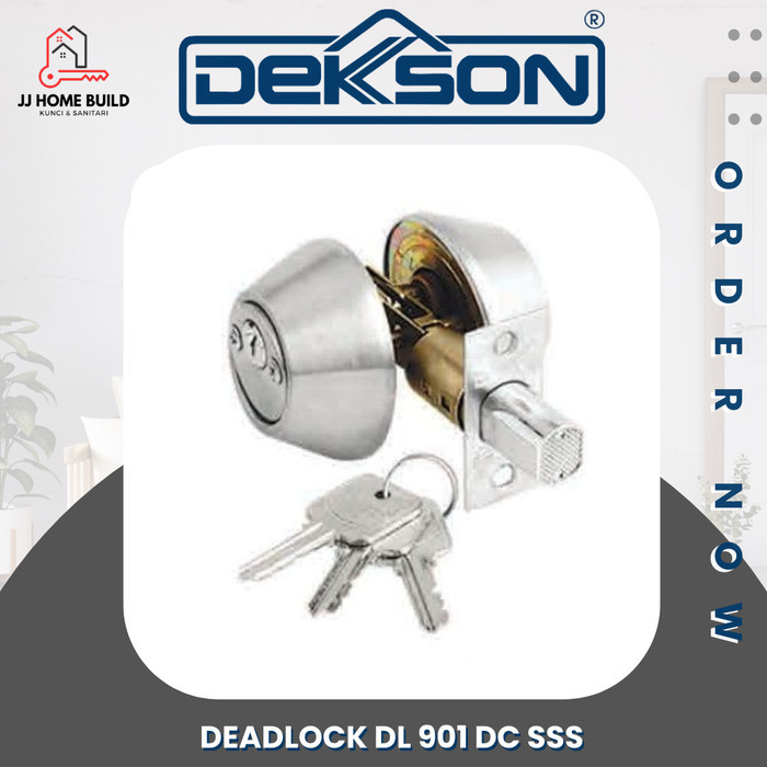 Jual KUNCI PINTU TAMBAHAN DEAD LOCK DEKSON DL 901 DC DOUBLE CYLINDER ...