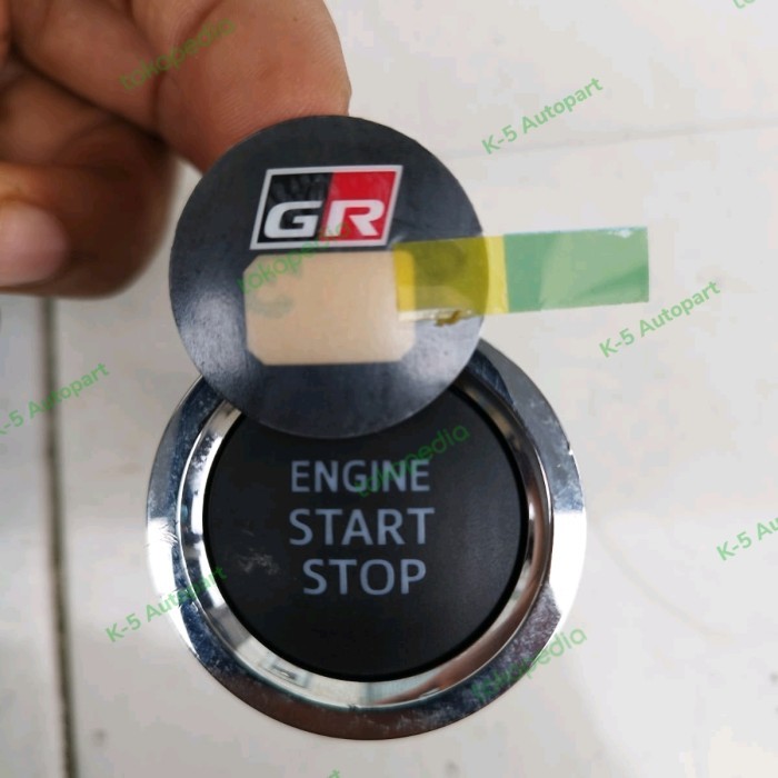 Jual Sticker GR Emblem GR Start Stop Engine Button Fortuner Yaris ...