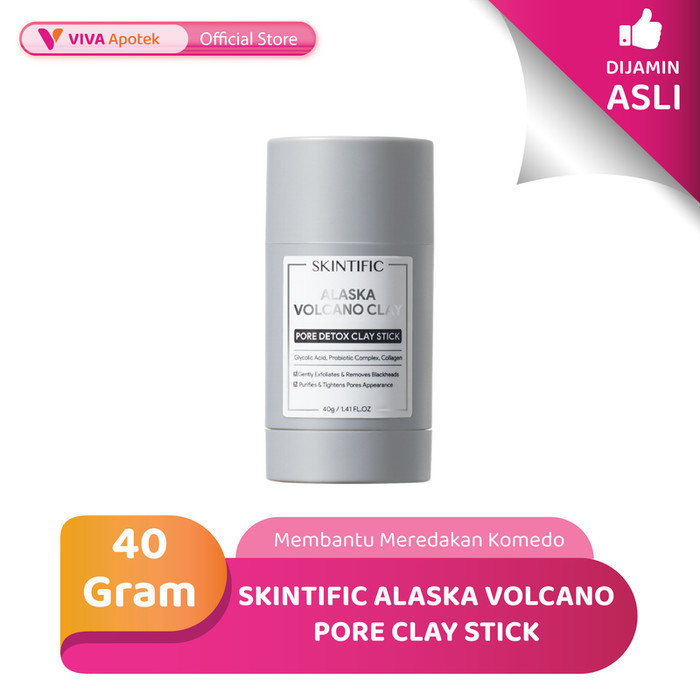Jual Skintific Alaska Volcano Pore Clay Stick Masker Komedo (40 Gram ...