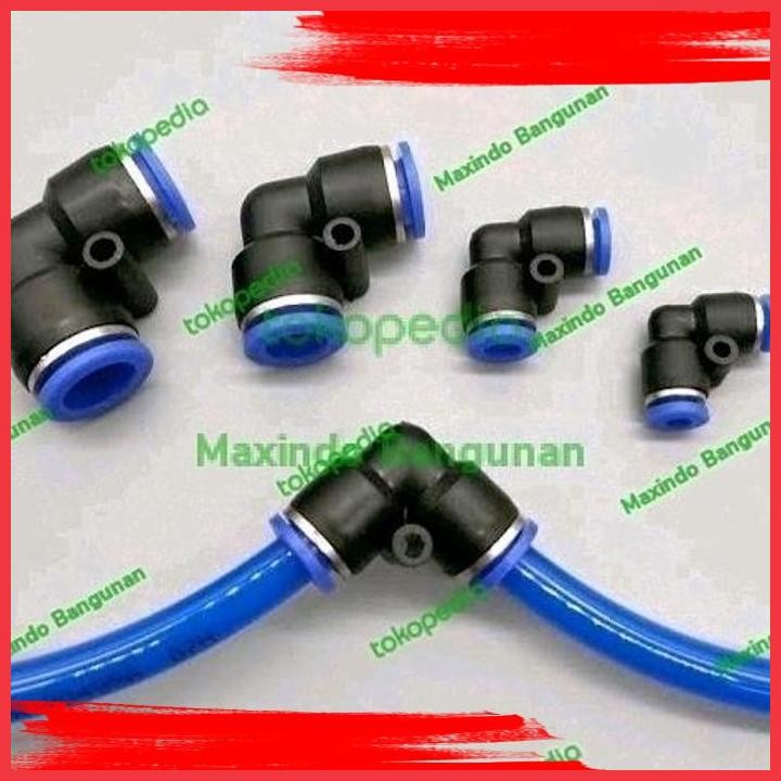 Jual (MAXI) FITTING PNEUMATIC ELBOW SELANG 6MM / FITTING PNEUMATIC ...