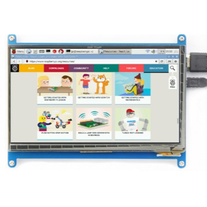 Jual LCD 7 inch raspberry pi Capacitive Touch Screen LCD HDMI interface ...