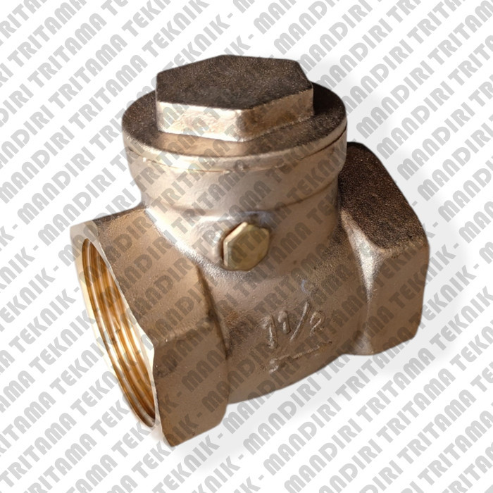Jual Check Valve Kuningan Drat 40Mm - Klep Tabok 1-11/2 Inch Kuningan ...