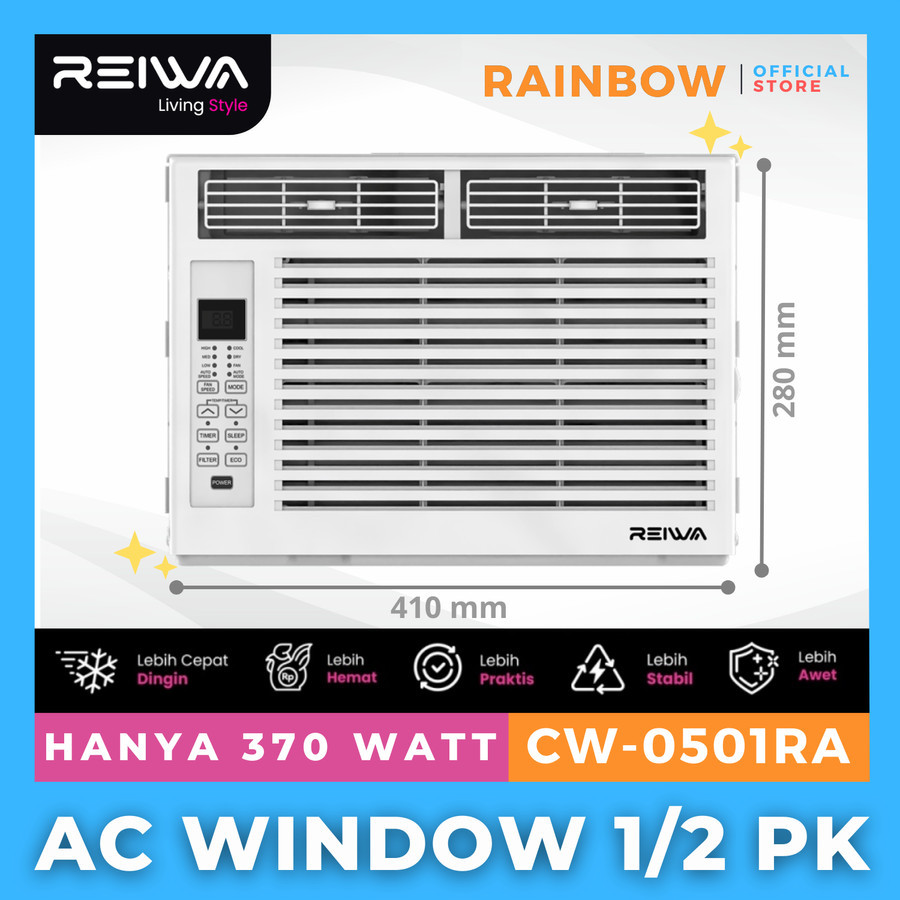 Jual AC WINDOW 1/2 PK REIWA CW-0501RA | Shopee Indonesia