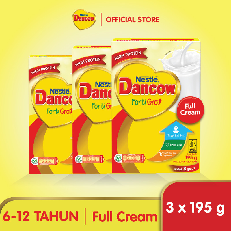 Jual DANCOW Fortigro Susu Bubuk Susu Anak Full Cream 200g x 3 | Shopee Indonesia