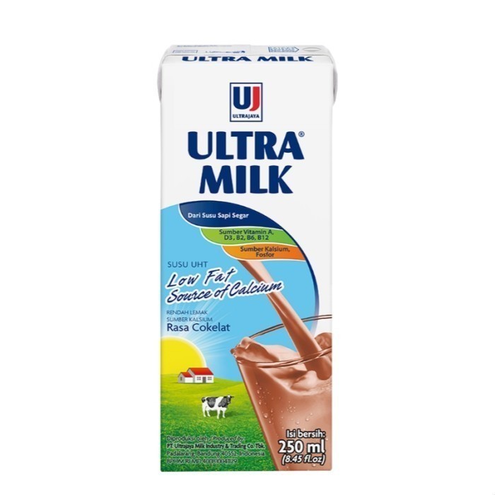Jual ULTRA MILK Susu UHT Low Fat Cokelat 250 ml | Shopee Indonesia