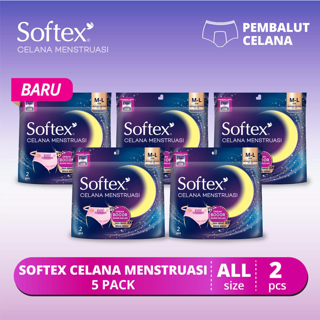 Jual Softex Celana Menstruasi All Size 2s x 5 Pack - Pembalut Celana ...