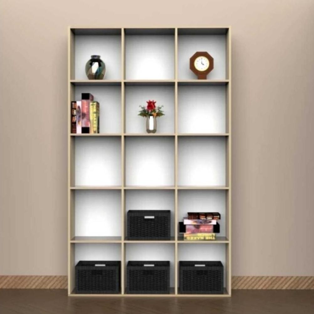 Jual Rak buku Besar pajangan 15 kotak serbaguna minimalis sekolah ...