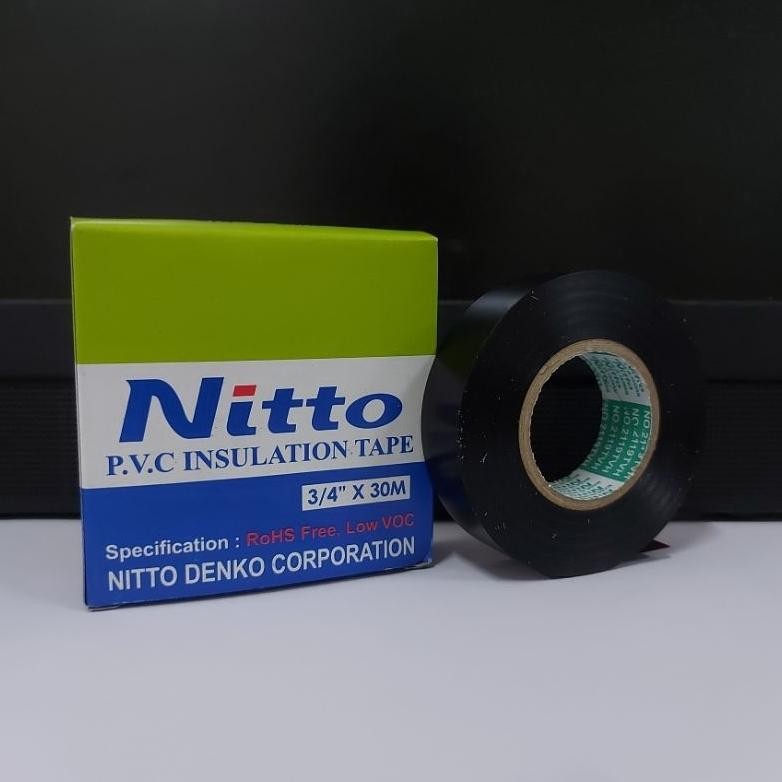 Jual Isolasi Listrik Hitam Nitto PVC / Hitam | Shopee Indonesia