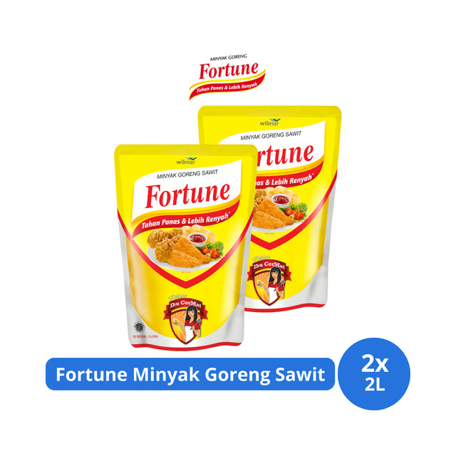 Jual Fortune Minyak Goreng Sawit Pouch 2L x 2 pcs | Shopee Indonesia