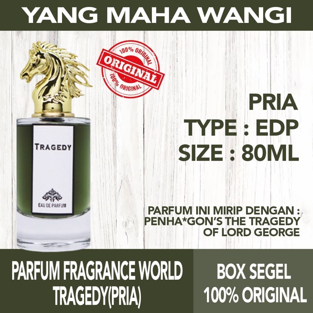 Jual PARFUM FRAGRANCE WORLD TRAGEDY EDP FOR MAN 100ML (BOX SEGEL ...
