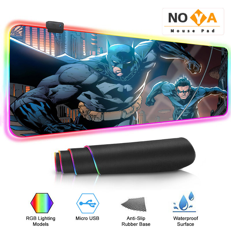 Jual [Batman] NOYA Alas Mouse Gaming RGB dengan Lampu Komputer Gamer ...