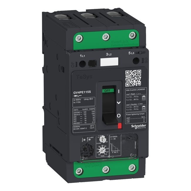 Jual SCHNEIDER MotBreak GV4PE Therm/Mag 115A 50kA Elink GV4PE115N ...