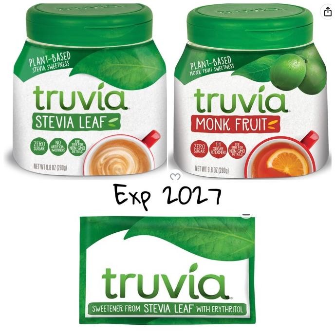 Jual Truvia Calorie-Free Sweetener Stevia Monk Fruit Spoonable Jar ...