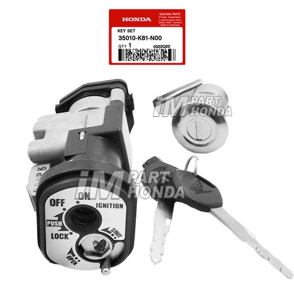 Jual 35010-K81-N00 Keyset Kunci Kontak Plus Kunci Jok Beat Eco Street ...