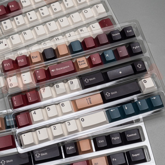 Jual (New arrivals) Retro Mixed Lights PBT Dye Sub Keycaps | Shopee ...